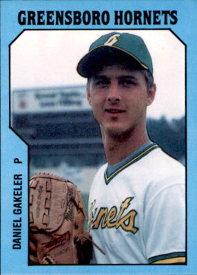 1985 Greensboro Hornets TCMA #20 Daniel Gakeler Burlington New Jersey ...