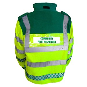COMMUNITY FIRST RESPONDER Hi Vis Viz Fleece Jacket Reflective Safety ...