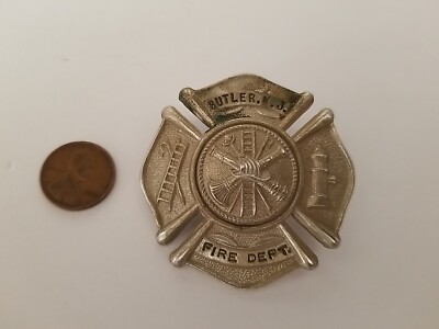 Butler New Jersey NJ Fire Department Pin. 2 Bugles | eBay