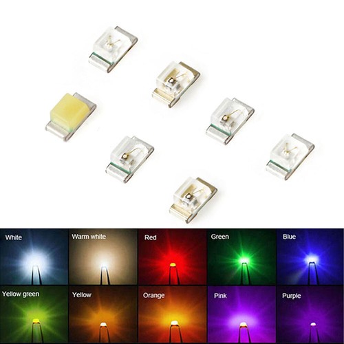 SMD / SMT LED 0402 Ultra Bright LEDs White Red Yellow Blue Green Orange ...