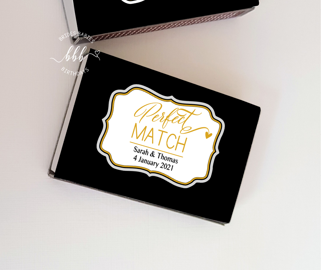 Personalized Matchbox Wedding Stickers 50 Piece Bulk Personalized