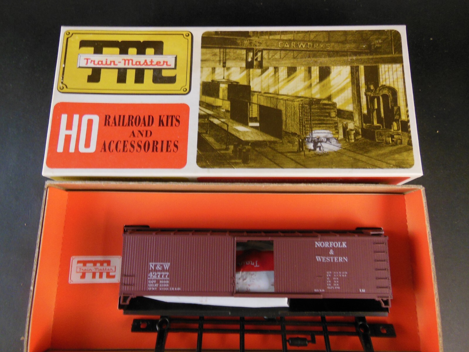 HO SCALE TRAIN MINIATURE NORFOLK & WESTERN 40' WOOD BOX CAR KIT | eBay