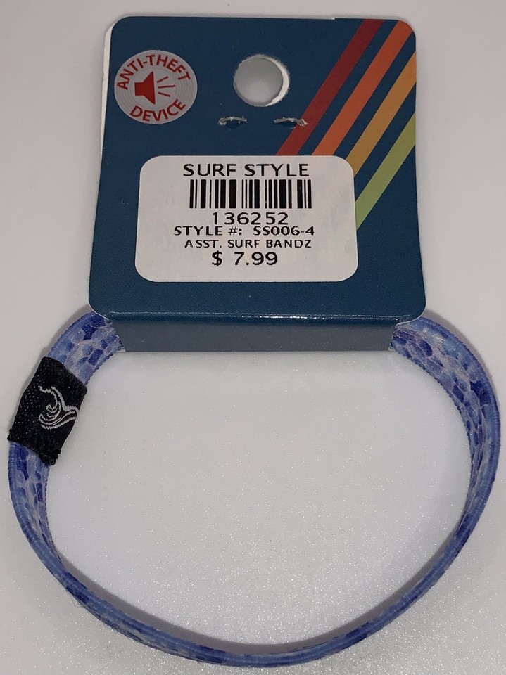 Surf Style Surf Bandz White Blue Bracelet 136252 BOGO! | eBay
