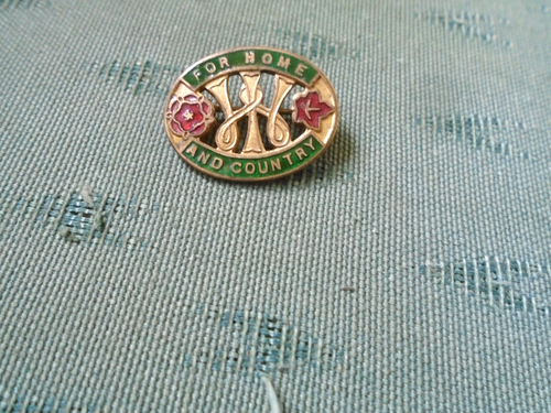 VINTAGE FOR HOME AND COUNTRY - WI WOMENS INSTITUTE ENAMEL PIN BADGE ...