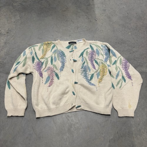 Vintage Christine Foley Cardigan Sweater Size 2 Oversized Cotton ...