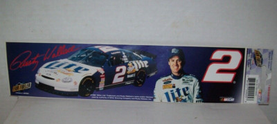 RUSTY WALLACE #2 MILLER LITE 1998 NASCAR FAN FUELER 3X12 BUMPER STICKER ...