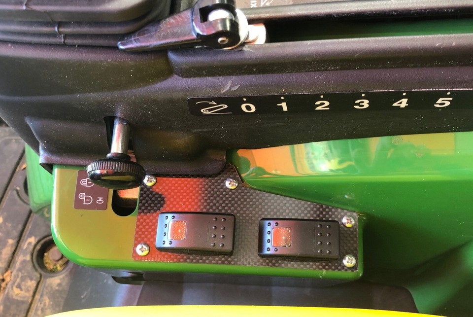 JOHN DEERE 2025R CARBON FIBER FENDER SWITCH PANEL DOUBLE SWITCH GEN 2 ...