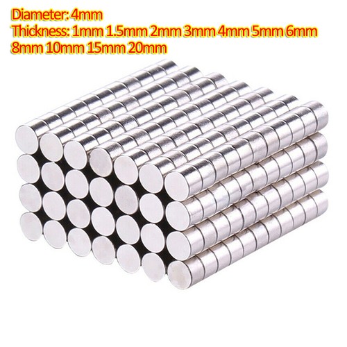 N35 Magnets Dia 4mm Thick 1-20mm Rare Earth Round Strong Craft Magnet ...