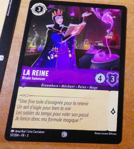 LORCANA TRADING CARD GAME TCG DISNEY CHAPITRE 3 LA REINE 57/204 FR MINT ...