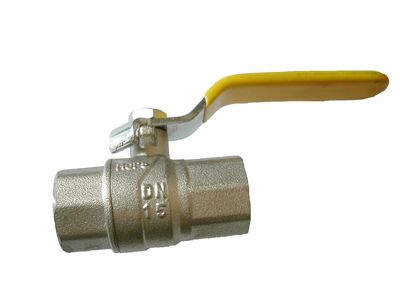 1/2" BSP Lever Ball Valve - Gas Isolation Valve With Yellow Handle ...