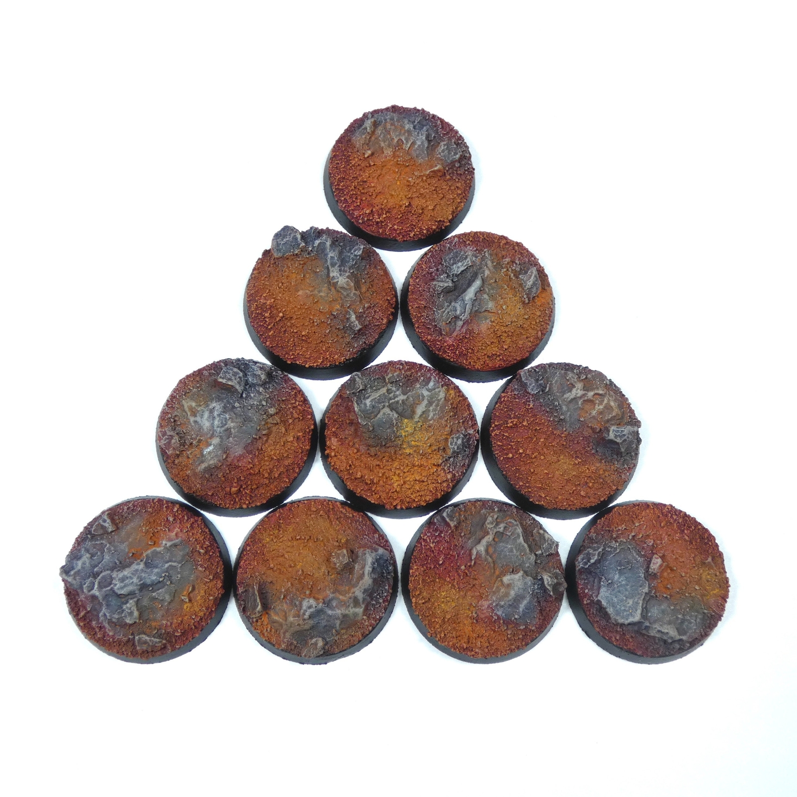 25mm Bases Painted MARS ROCKS for Warhammer 40K and RPG Miniatures | eBay