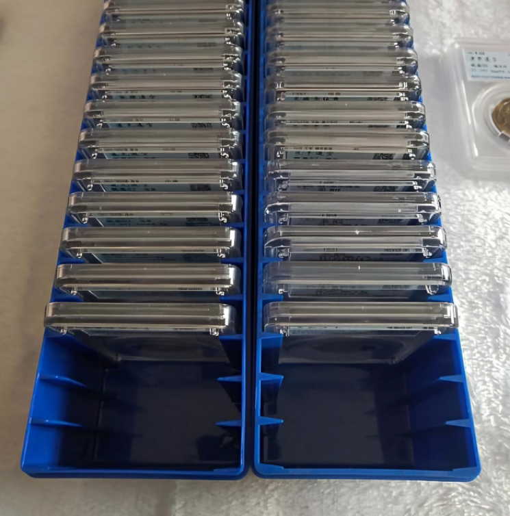 2 Blue Coin Slab Storage Boxes for 40 Coin Slabs Compatible with PCGS ...