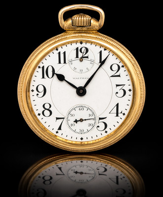 🔥Waltham Vanguard 23 Jewel Up/Down Wind Indicator Railroad Grade Pocket ...