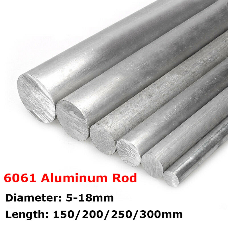 5mm-18mm 6061 Solid Round Aluminum Rod Alloy Bar Metal Shaft 150 200 ...