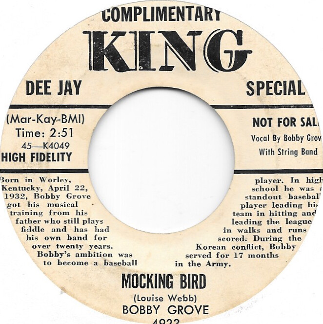 BOBBY GROVE Dollar Sign on King hillbilly bop PROMO 45 HEAR | eBay