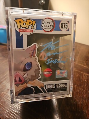 Funko POP! Demon Slayer #875 Flocked Inosuke Hashibira (7BAP) signed ...