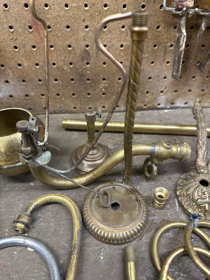 Antique lamp parts, light bulb cages, furniture pulls, and misc hardware | eBay