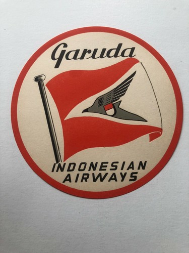 Vintage Garuda Indonesian Airlines Luggage / Baggage Label | eBay