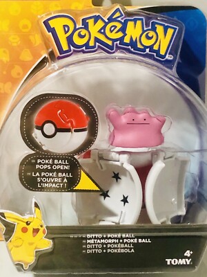 TOMY Pokemon 2017 DITTO and Pop-open Poke Ball Figure Set NEW/Unopened ...