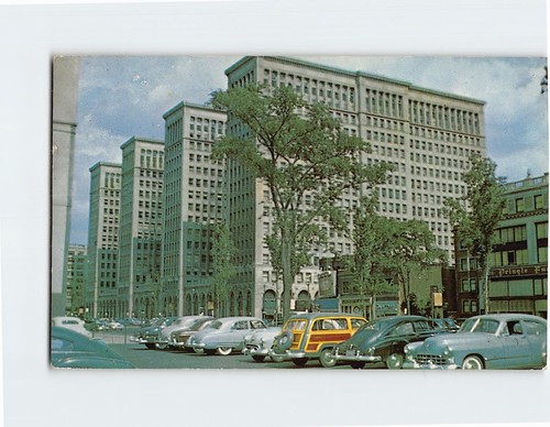 Postcard General Motors Building West Grand Boulevard Detroit Michigan ...