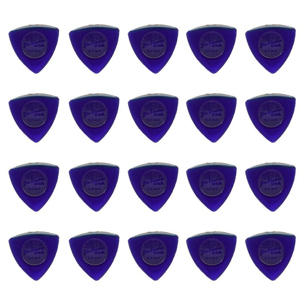 20 x Jim Dunlop Triangle Stubby 3.00MM Gauge Guitar Picks 473R Purple ...