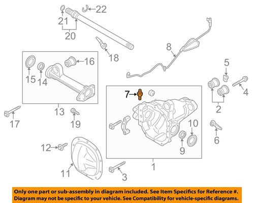 FORD OEM 04-24 Aviator Rear Suspension Axle Differential-Vent Valve ...