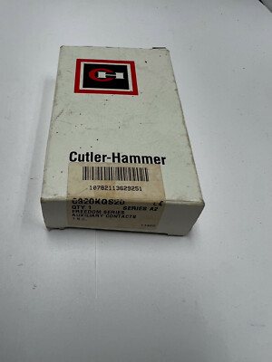 Cutler-Hammer C320KGS20 Auxiliary Contact, 1 NO, Side Mount, Size 3-5 ...