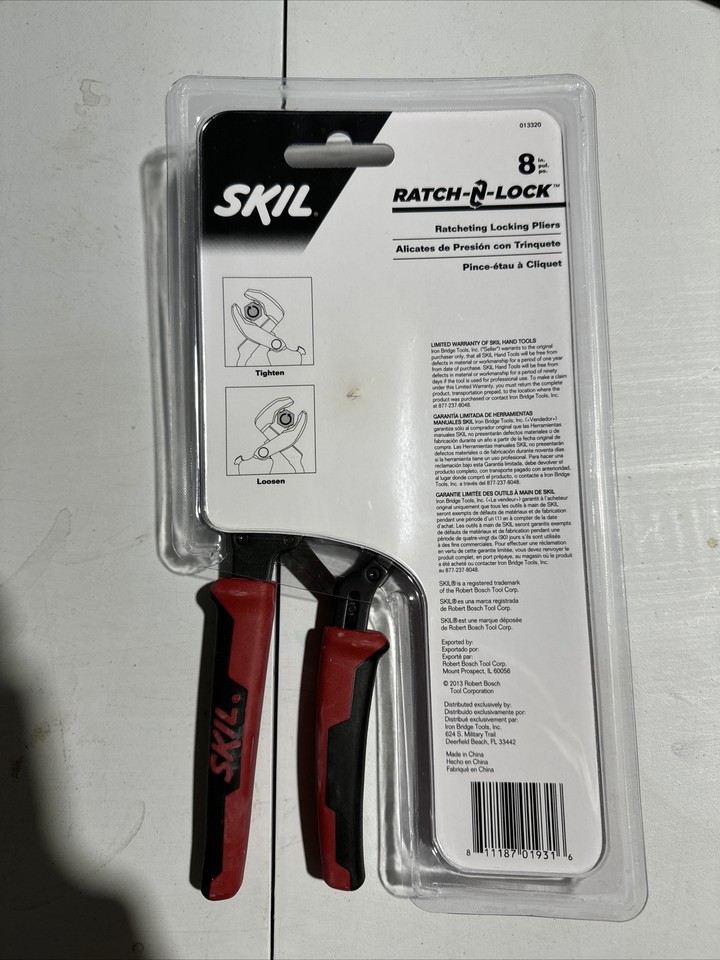 Skil 8" Ratch n Lock Ratcheting Locking Pliers New on Card 811187019316 ...