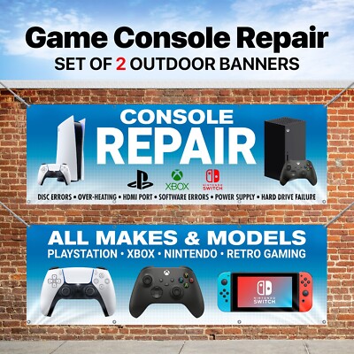 Game Console Repair Nintendo Switch Wii Xbox PS5 retro video game vinyl ...
