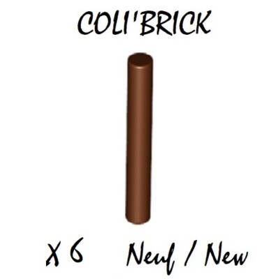 Lego 87994 - 6x Barre Baton / Bar 3L - Marron / Reddish Brown - 17715 ...