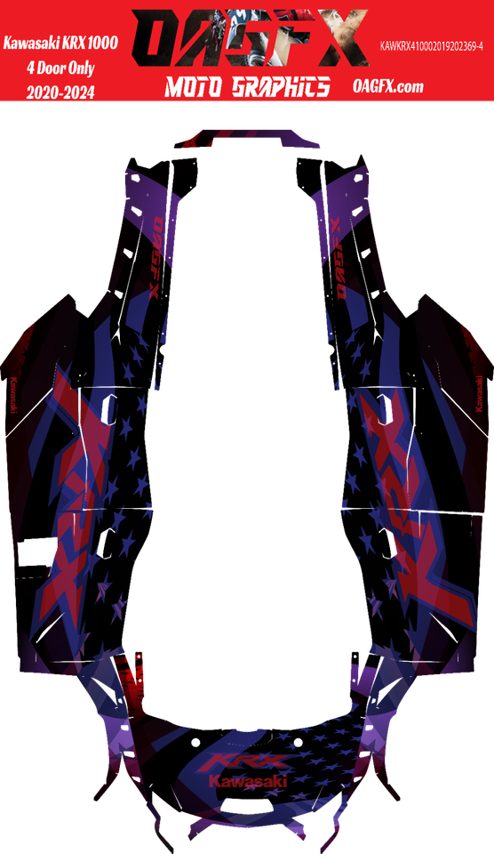 2020 - 2024 Kawasaki Teryx KRX 4 Door 1000 Graphic Kit-Pro Edition D69 ...