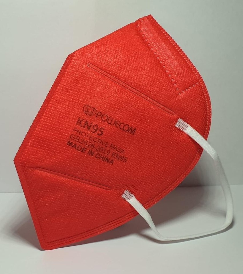 Powecom Red KN95 Improved Standard GB2626-2019 Protective Face Mask 10 ...