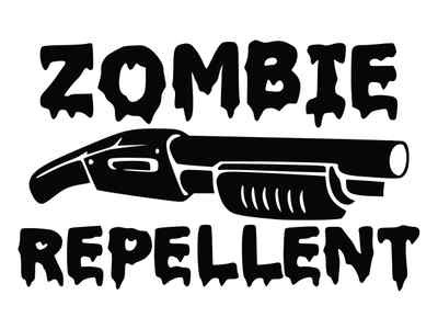 ZOMBIE REPELLENT Horror Vinyl Decal Car Wall Truck Sticker CHOOSE SIZE ...