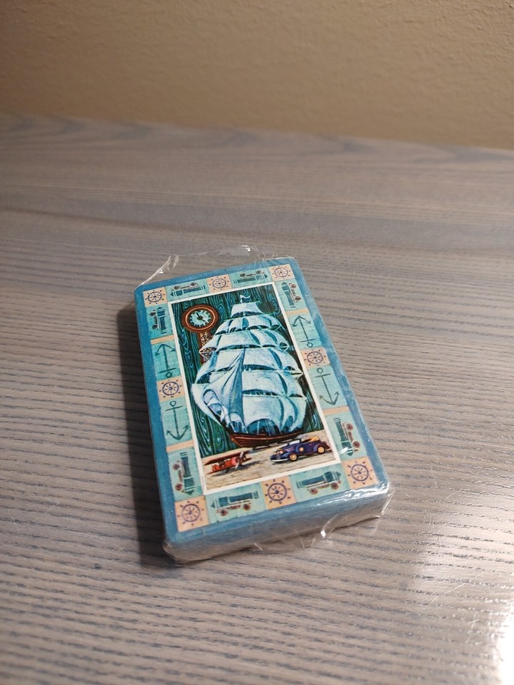 Vtg Whitman Playing Cards Ship Nautical Transportation Complete Deck ...