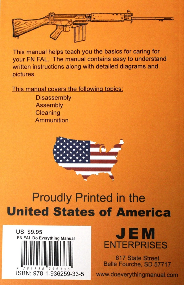 FN FAL 7.62 NATO Rifle Do Everything Manual Maintenance Disassembly ...