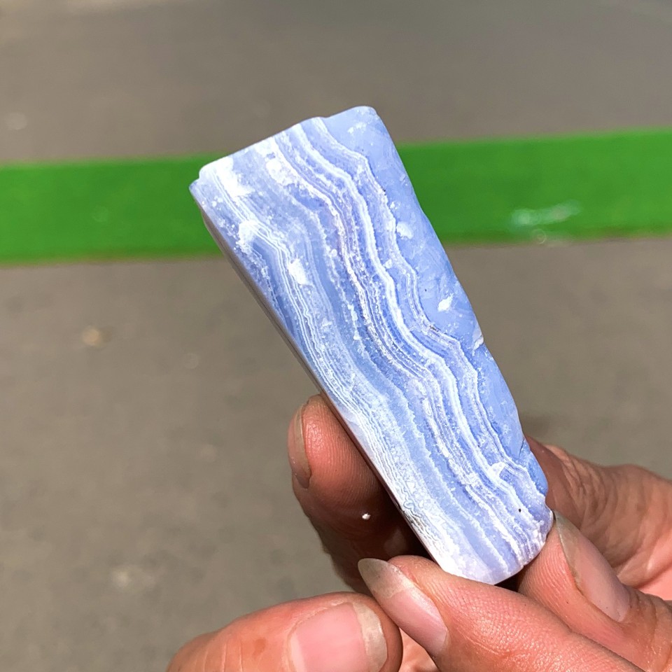 43G Natural Blue striped agate Crystal Chunks piece form Mineral ...