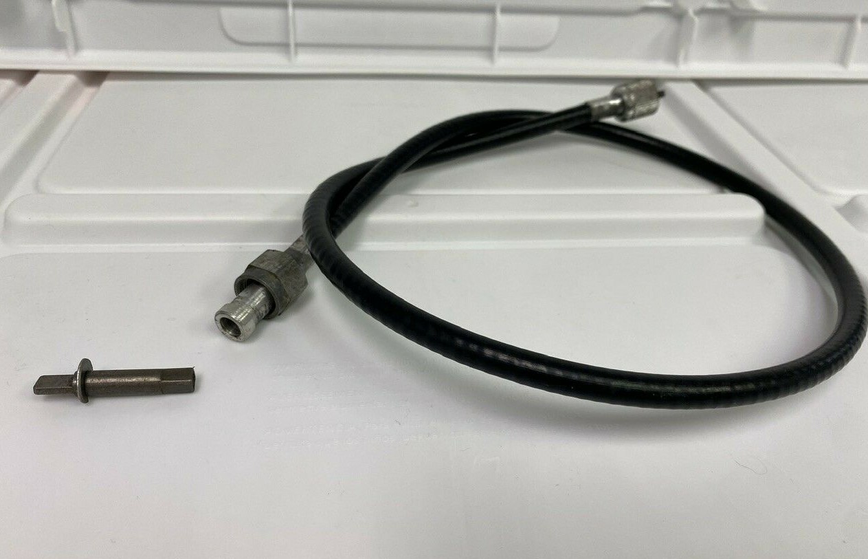 NOS OEM MOTORCYCLE TACH TACHOMETER CABLE W/ MALE TAB ON ONE END 30 1/4 ...