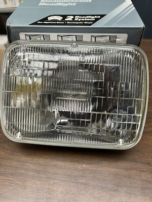 GE 12V Rectangular High Low Beam Headlight 6052 Incandescent Sealed ...