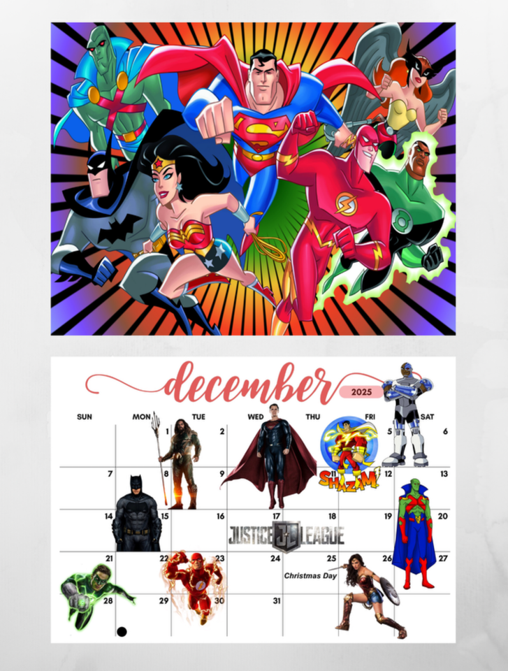 Justice League Wall Calendar 2026 | eBay