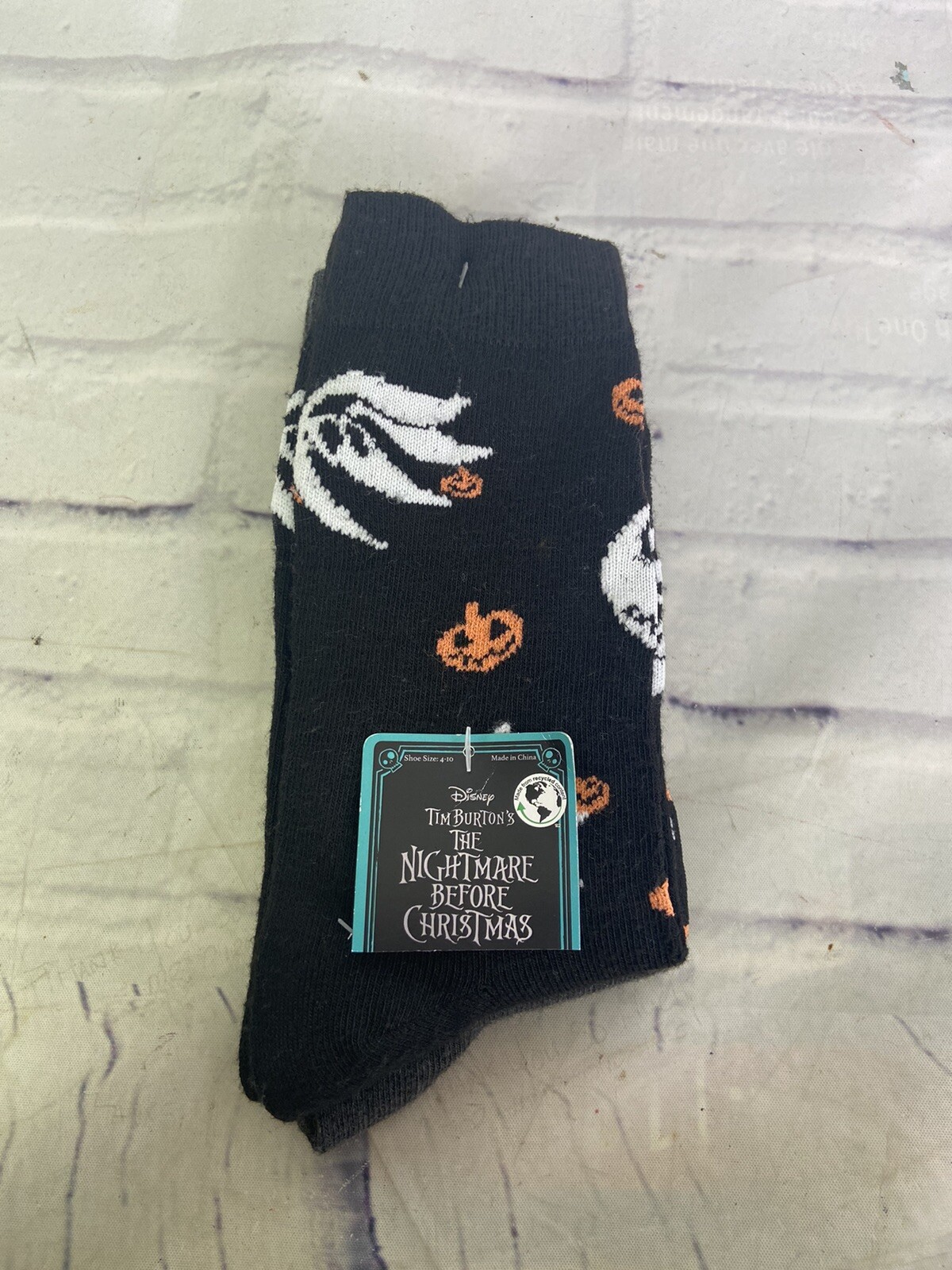 Disney Nightmare Before Christmas NBC Jack Zero Socks 2 Pairs Sock Size ...