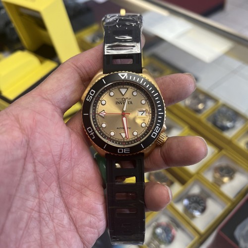 Invicta 👍Men's 30425 Pro Diver Automatic 3 Hand Gold Dial Watch( BNS ...