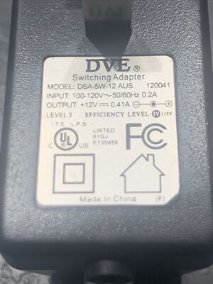 DVE Switching Adapter DSA-5W-12 AUS Motorola 2210-02 Power Supply | eBay