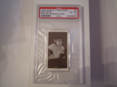 1938 ERIC BOON #5 BOXING CARD WA&AC CHURCHMAN PSA GRADED 4 - GREAT - CH ...