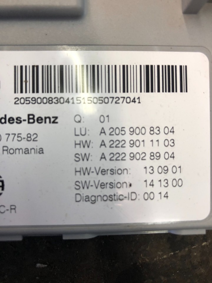 Mercedes Benz C Klasse W205 C220D Limo Steuergerät SAM Modul ...