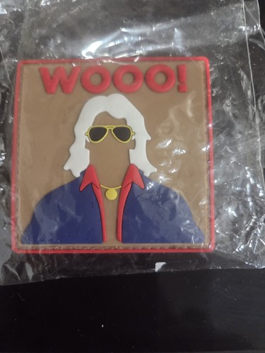 WOOO! NATURE BOY RIC FLAIR LOGO PATCH HOOK/LOOP BACKING VIOLENT LITTLE ...