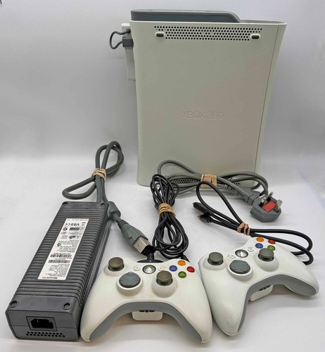 Microsoft XBOX 360 Console 60GB HDD Power Lead & 2 Controllers ...