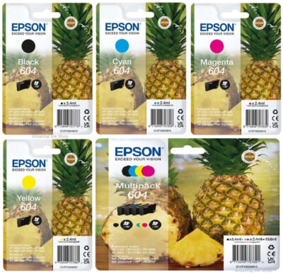 Genuine Epson 604, Pineapple Ink Cartridge, XP-4200, XP-4205, WF ...