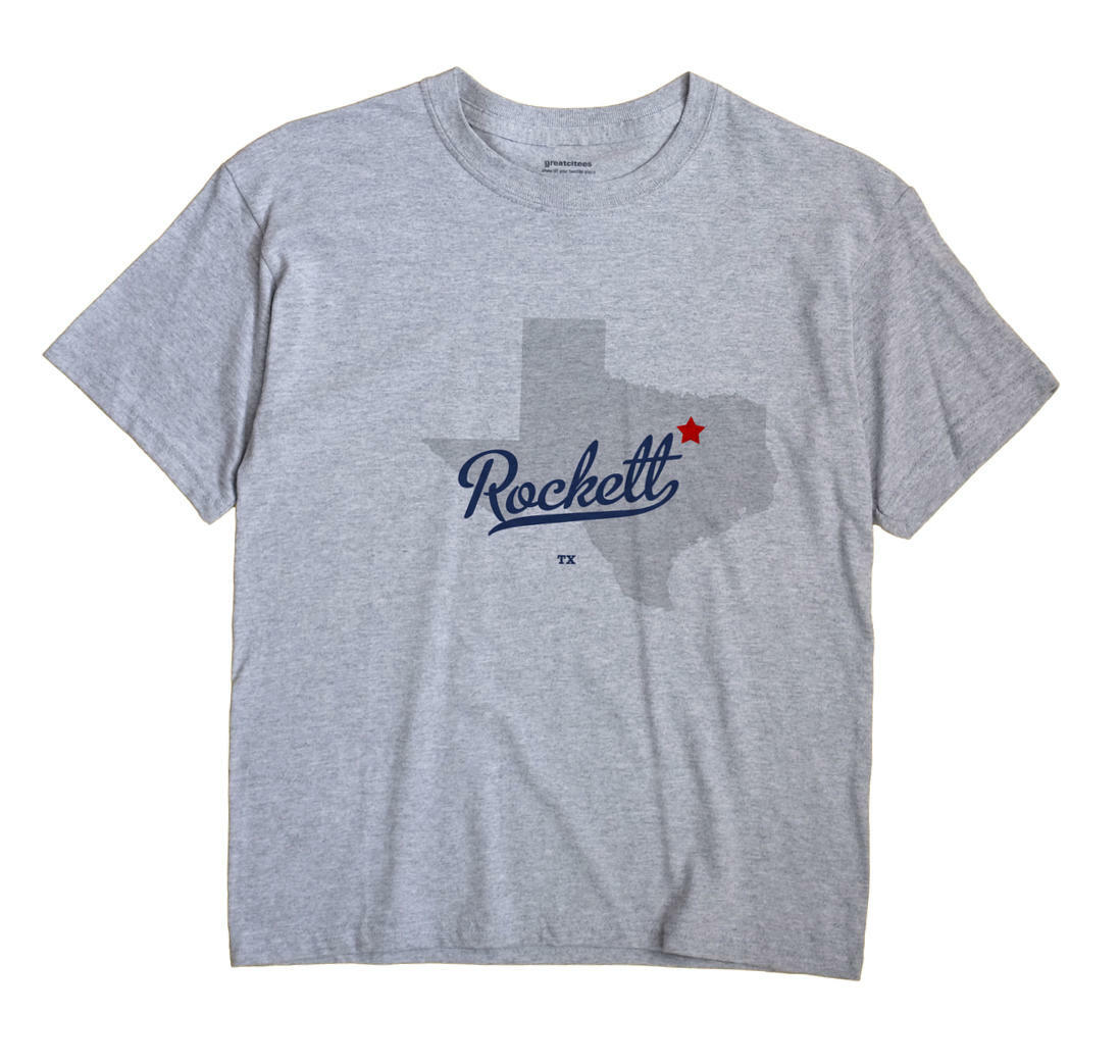 Rockett Texas TX T-Shirt MAP | eBay