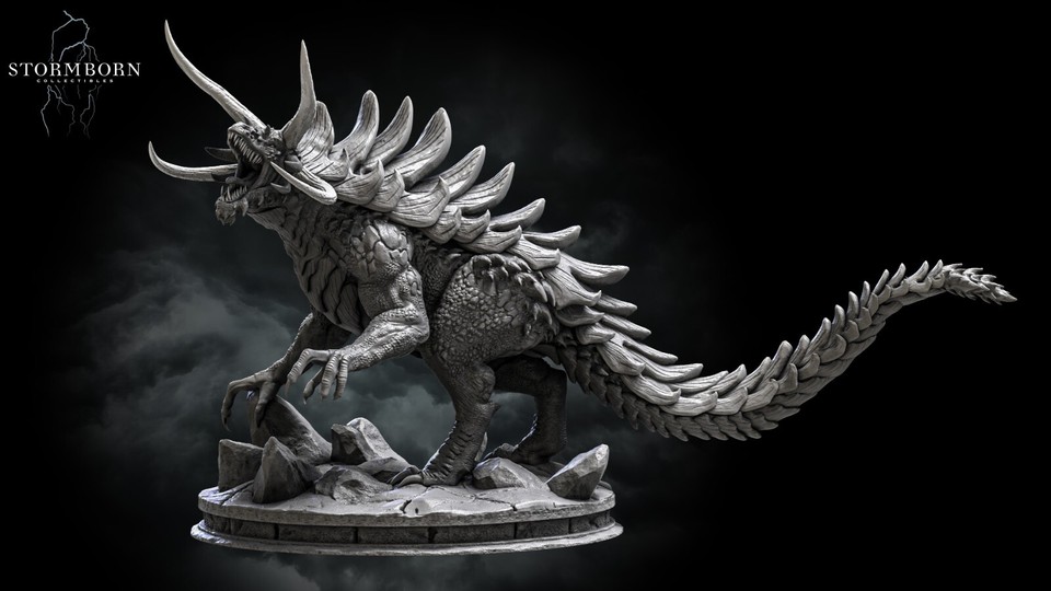 Tarrasque Miniature For Dungeons And Dragons 3D Printed 32mm Scale | eBay