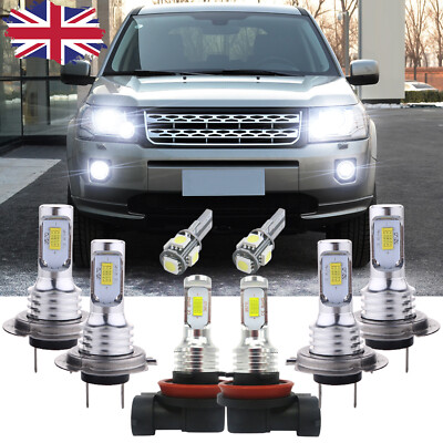 For Freelander 2 Headlight Land Rover Bulbs 2006-14 Xenon White Fog ...